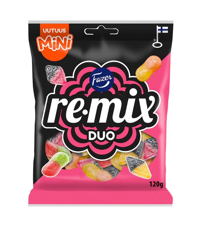 Remix Mini Duo 120g FAZER Karkkipussi - Forders verkkokauppa