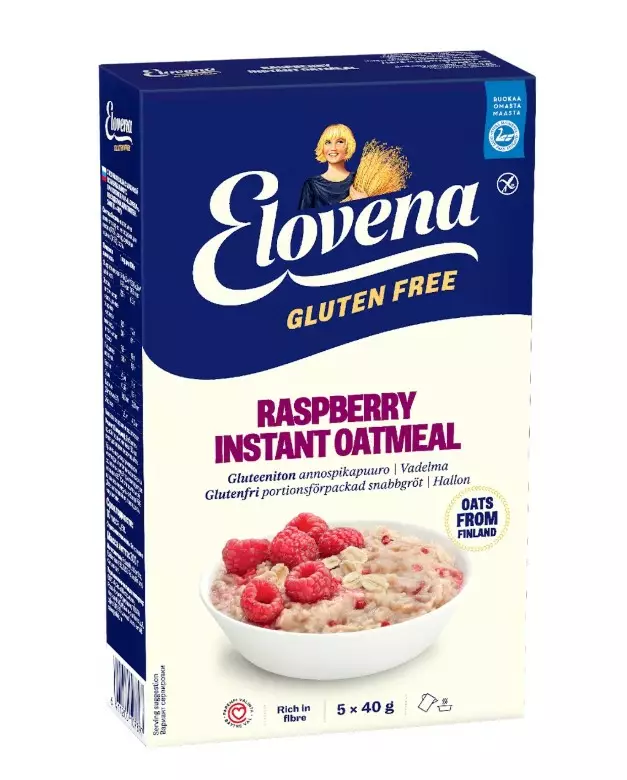 Pikapuuro 200g ELOVENA Gluteeniton, vadelma - Forders verkkokauppa